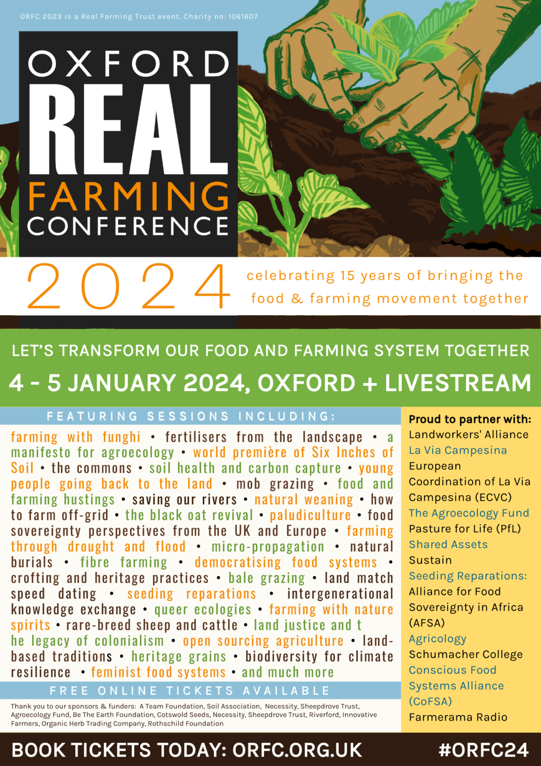Tickets on Sale for the 15th ORFC - Oxford Real Farming Conference