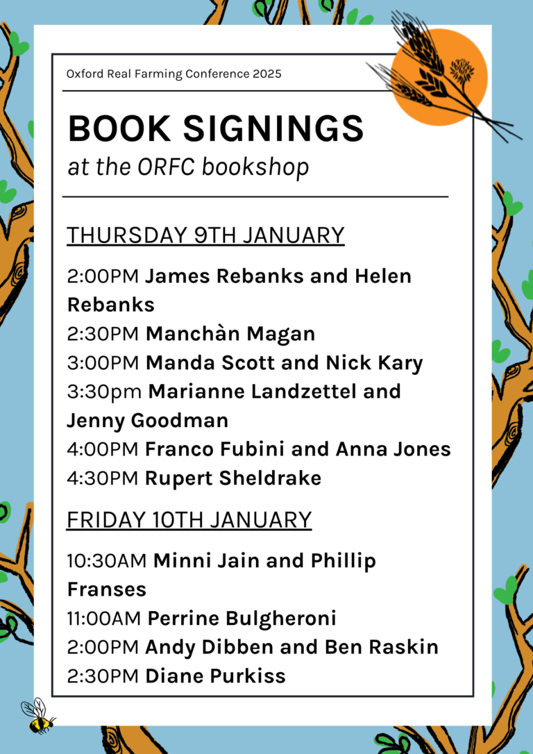 ORFC 2025 Book Signings List - Oxford Real Farming Conference